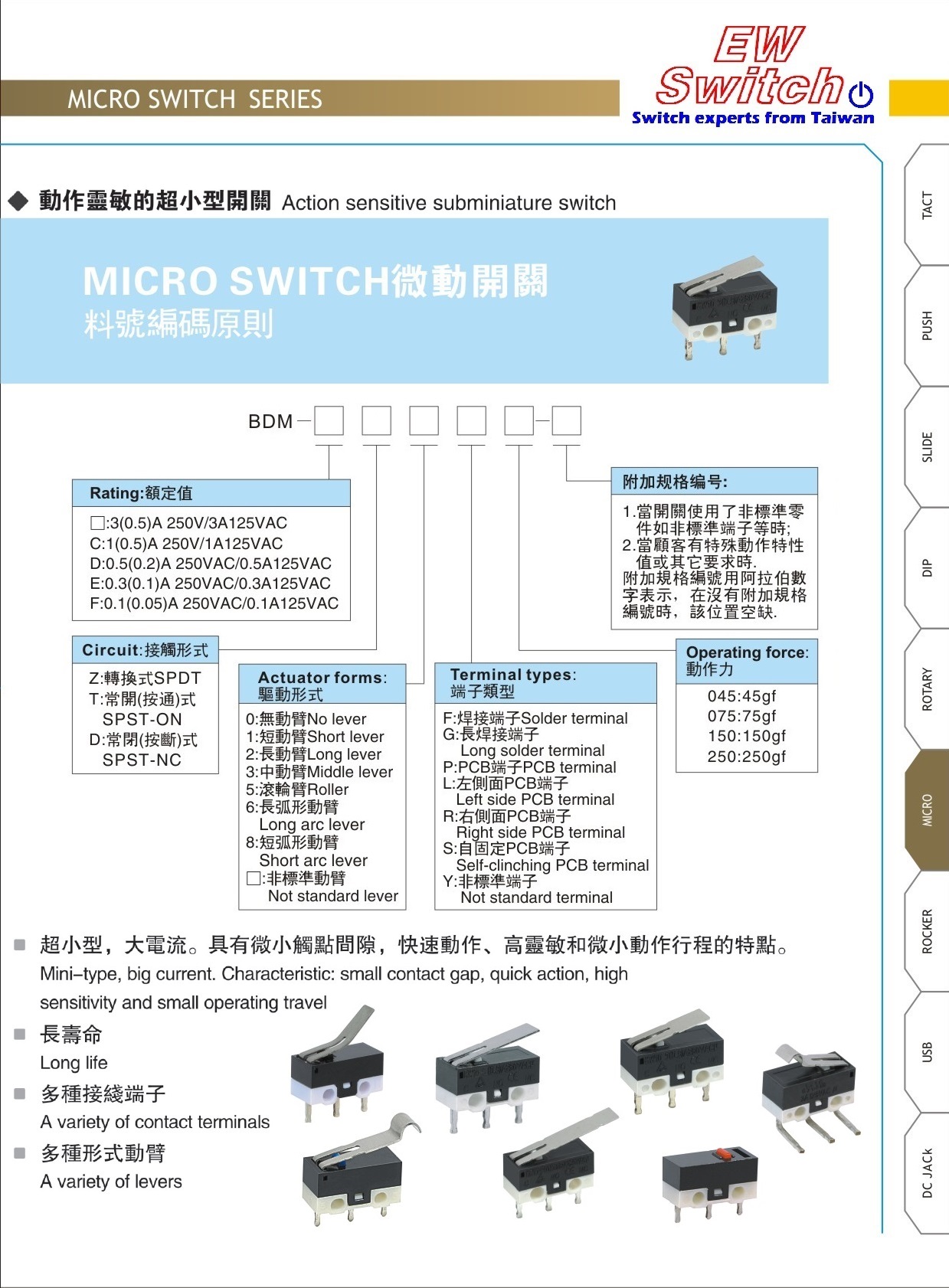 Small Micro Switch - EnRwey Co., Ltd.